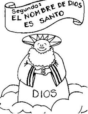Portal Escuela Dibujo segundo mandamiento “El nombre de Dios es Santo”