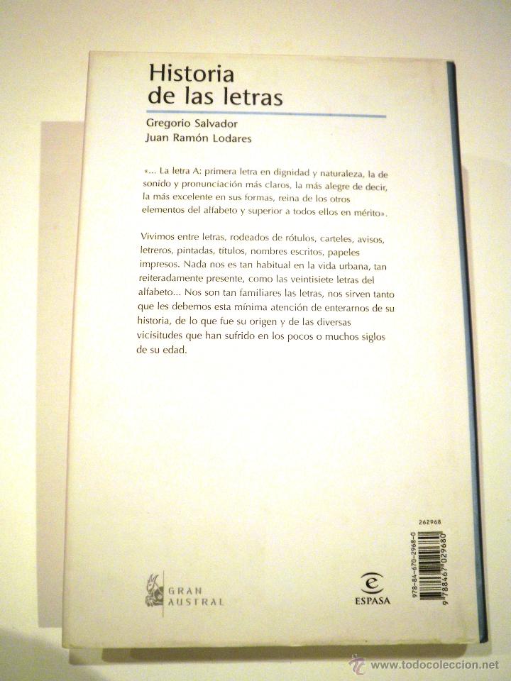 Bloggeles: Historia de las letras