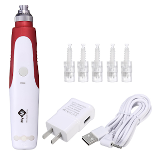 Electric Auto Derma Pen Micro Needle Stamp Skin Care Facial Therapy ...