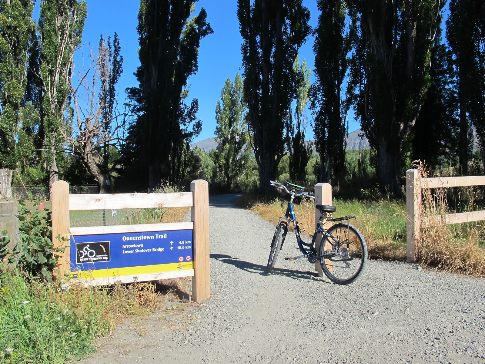 Come, walk with me.: Arrow River Trail on a bike.