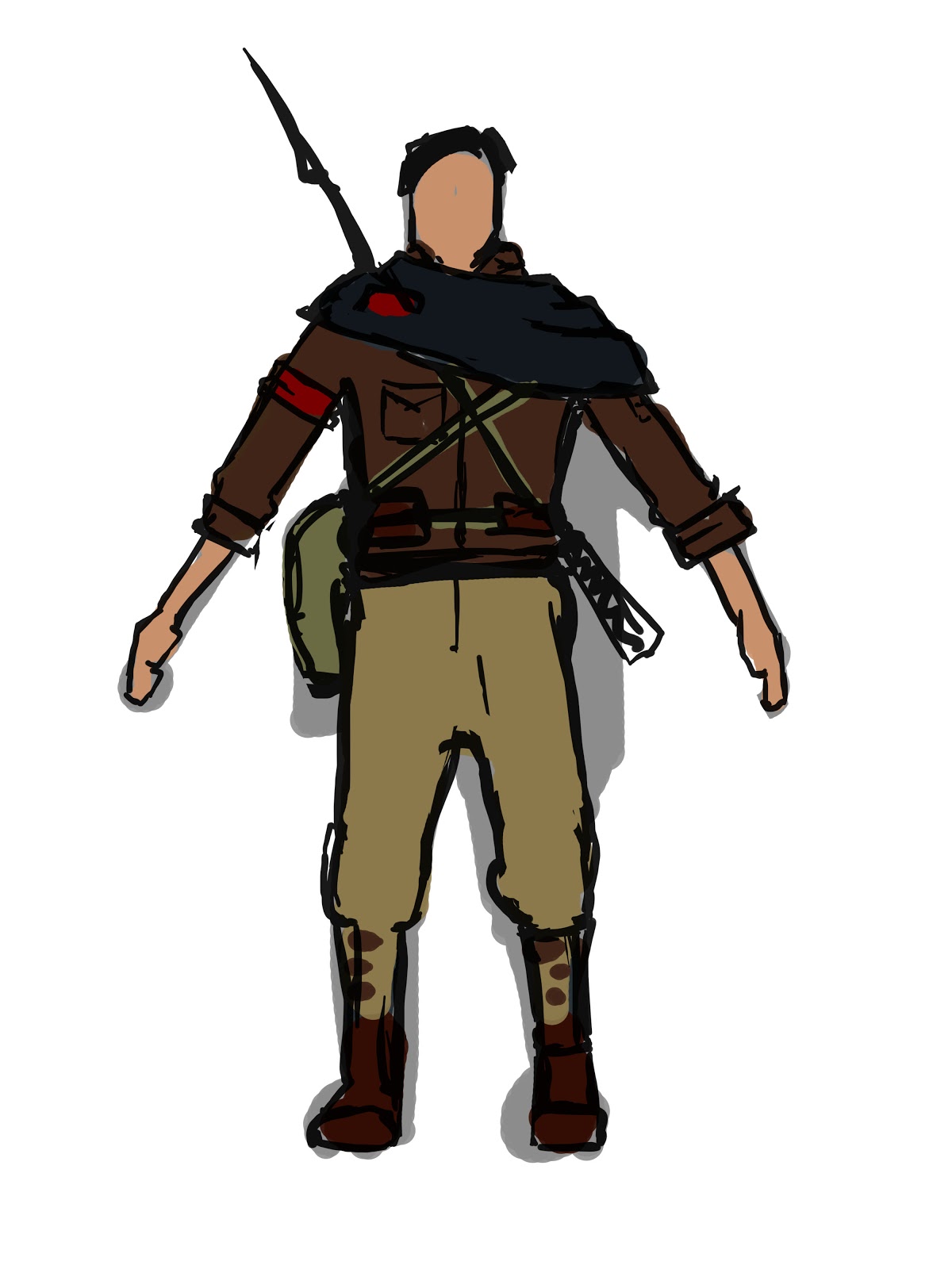 Year 1 NUA Games Art & Design - Alex Francis: Model Sheet WIP