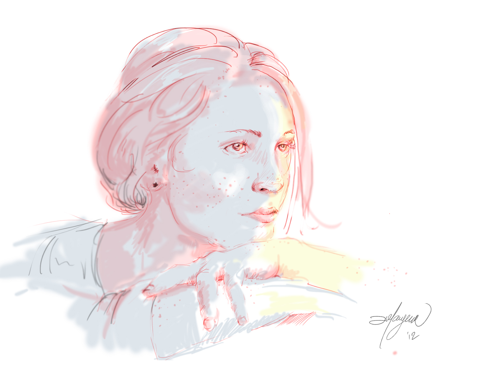 Sharp's sketches and artwork: 100 Sketches, #36, Thoughtful dusk