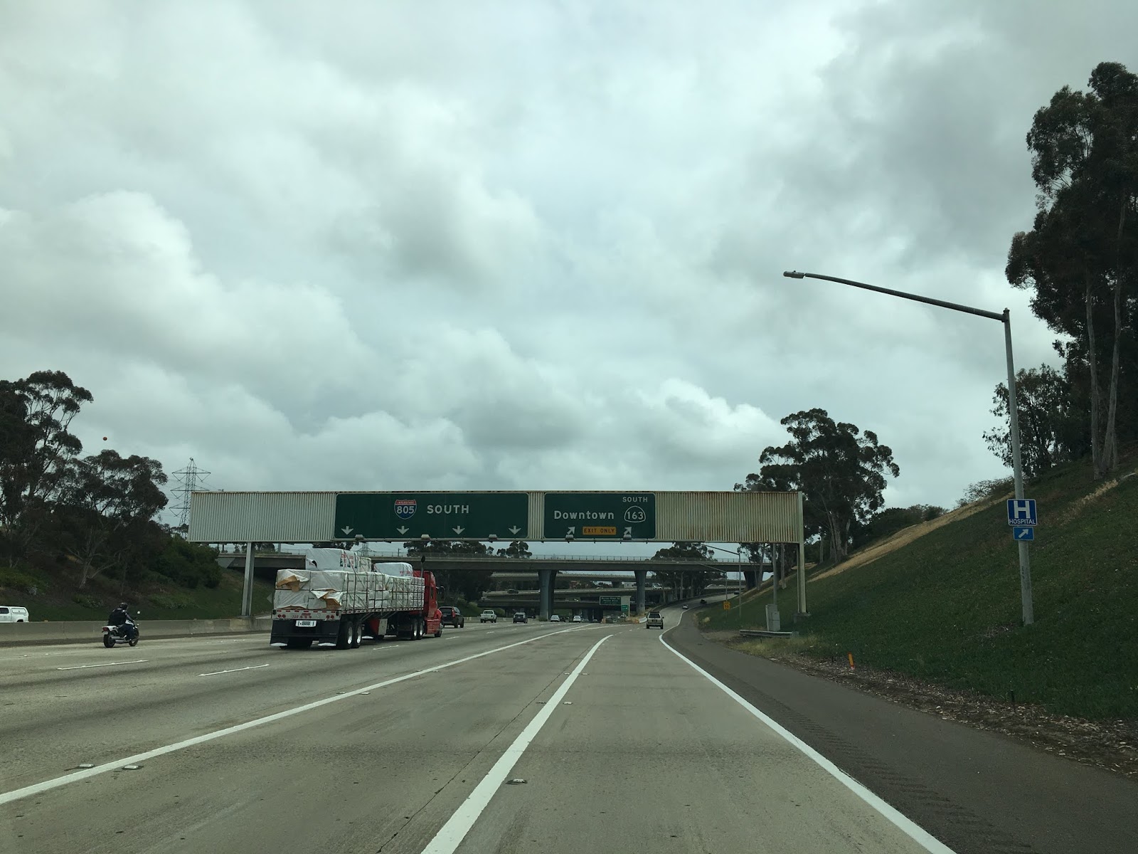 California State Route 163; Old US Route 80/395 on the Cabrillo Freeway