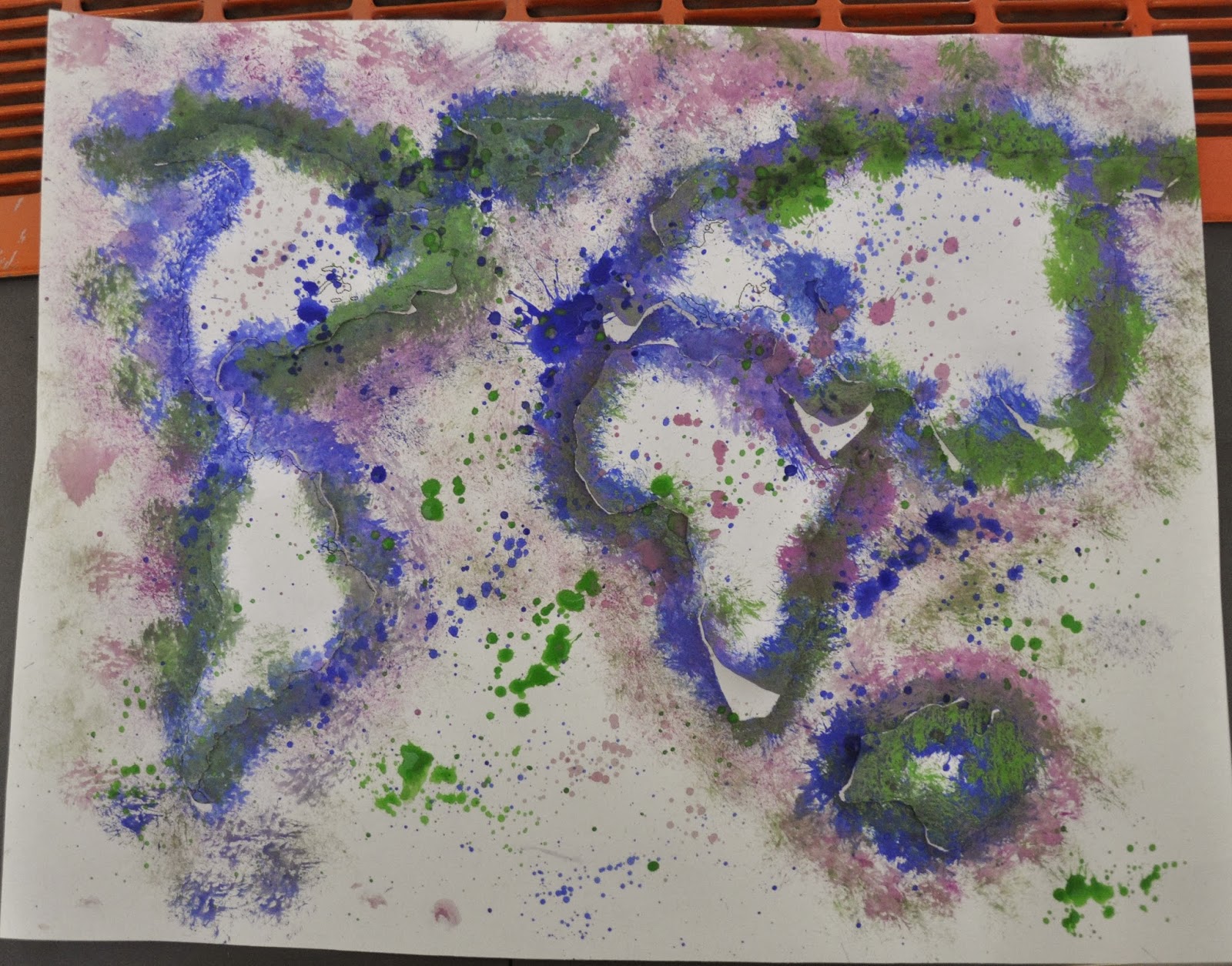 artisan des arts: Splatter negative space maps - grade 6, geography ...