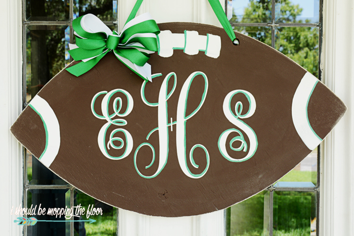 How to Make a Football Door Hanging | i should be mopping the floor