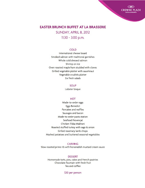Crowne Plaza Toronto Airport Hotel: EASTER SUNDAY BRUNCH AT LA BRASSERIE