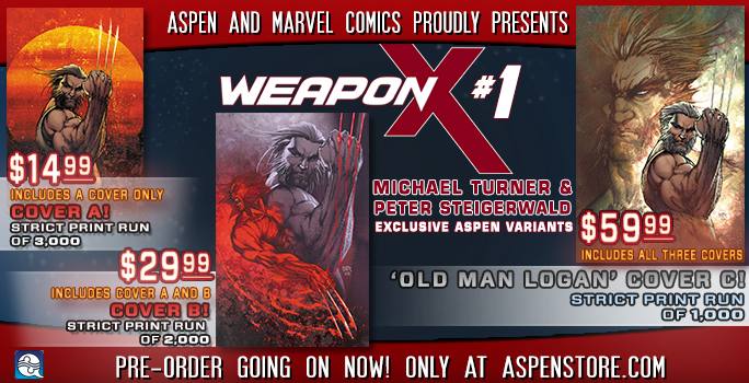Comic Frontline: Aspen Comics and Marvel Team Up Again For Weapon X #1 ...