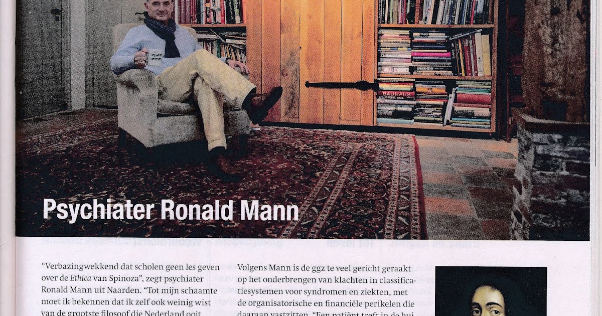 Benedictus de Spinoza: Psychiater Ronald Mann in Arts en Auto van nov ...