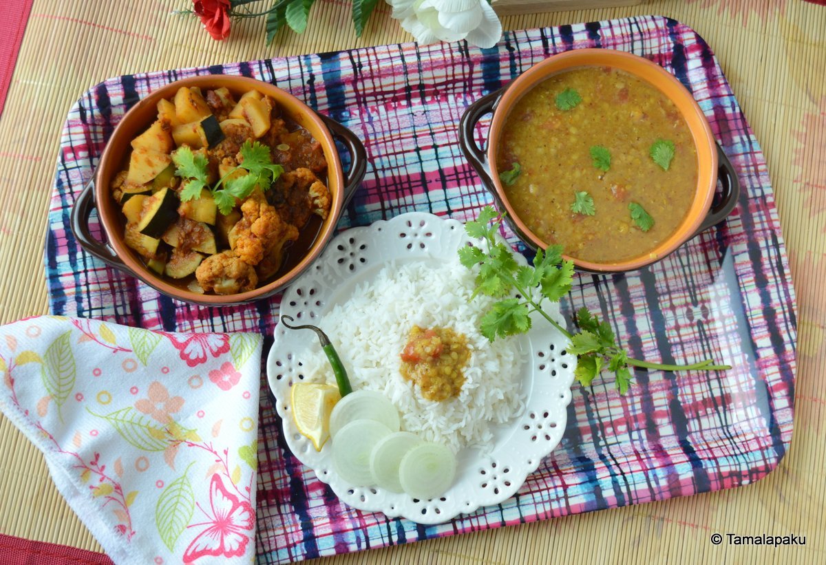 Nepali Dal Bhaat Tarkari ~ Tamalapaku