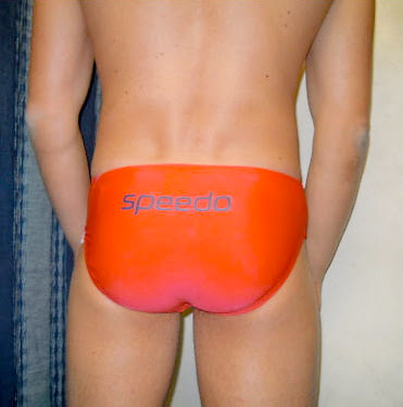 Speedo Musings: Buns - Orange Speedo