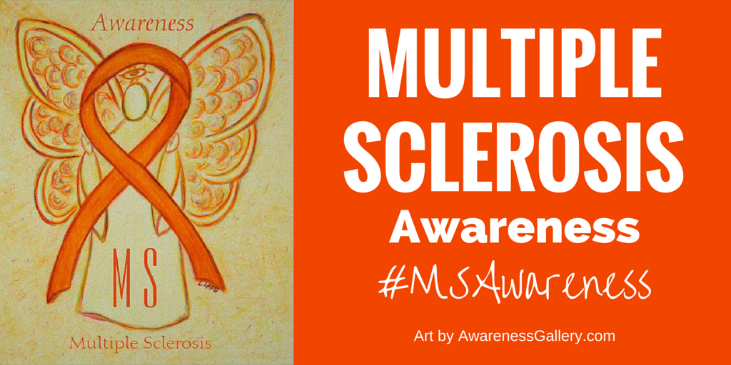 Awareness Angels Art Project: Multiple Sclerosis (MS) Orange Ribbon ...