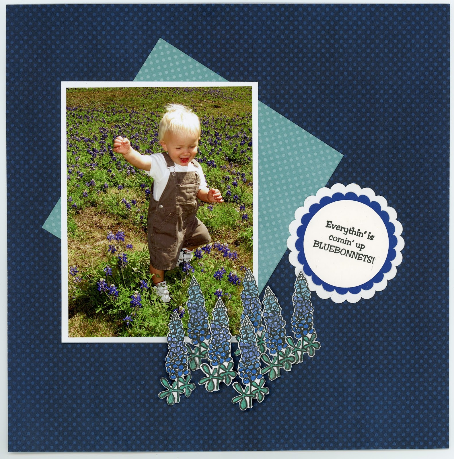 Texana Designs: March 2016 Stamp of the Month - Bluebonnet 2 and ...