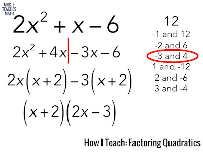 How I Teach Factoring Quadratics | Mrs. E Teaches Math