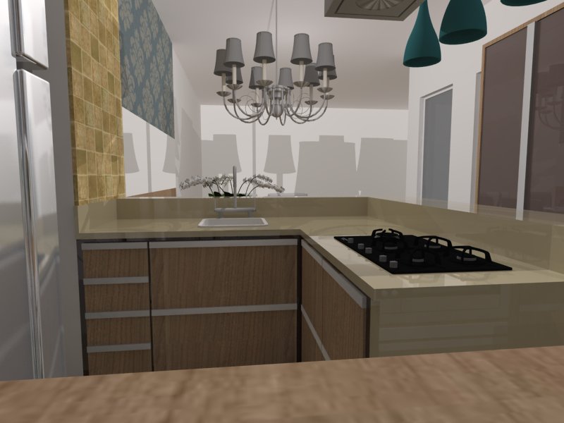 Arquitetura Cozinha Em Espaço Reduzido Mas Com Muito Conforto