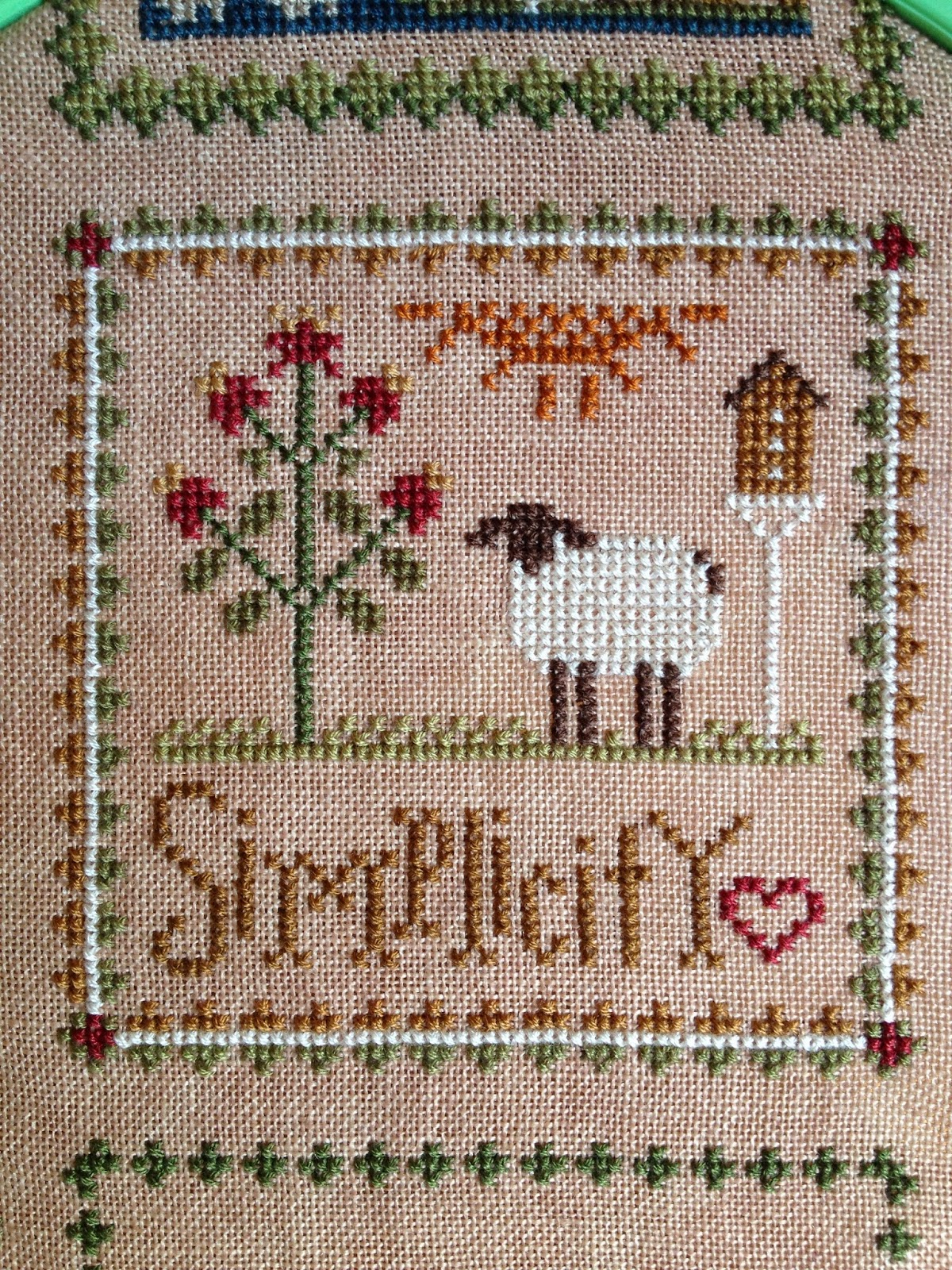 Calico's Whimsy: Little Sheep Virtues Cross Stitch - Simplicity