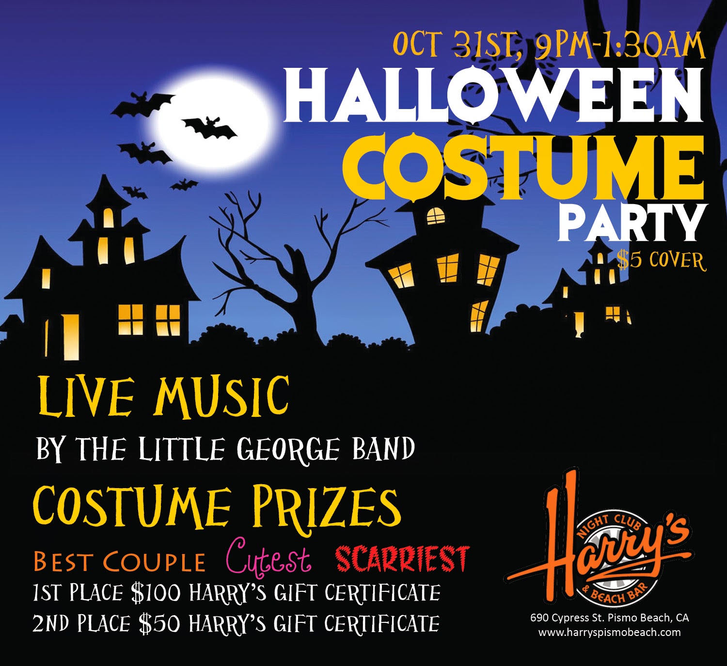 Harry's Night Club & Beach Bar: Join us for our annual Halloween Party ...