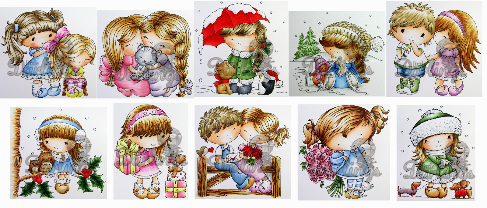 Gramma's house of cards: Little Darlings Rubber Stamps Blog Hop!!!