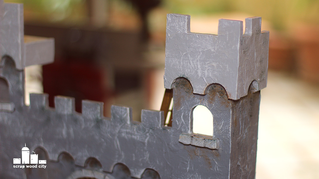 scrap wood city: How to make a wooden toy castle