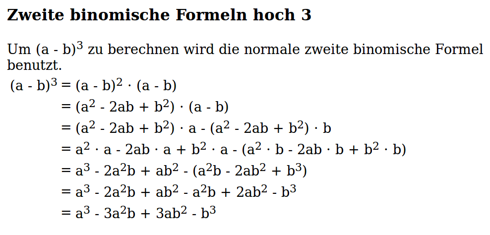 Mathe ist einfach: Binomische Formeln