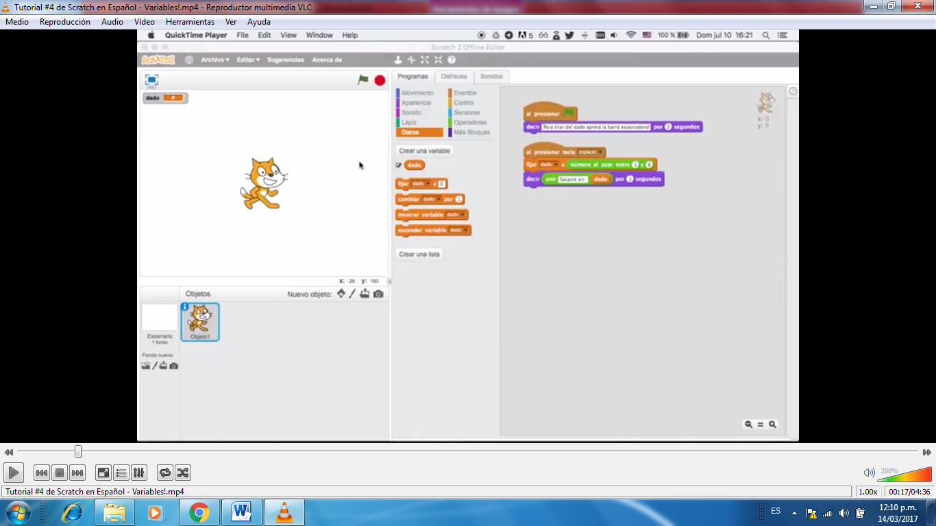 PROGRAMACIÓN EN SCRATCH : TUTORIAL 4 DE SCRATH