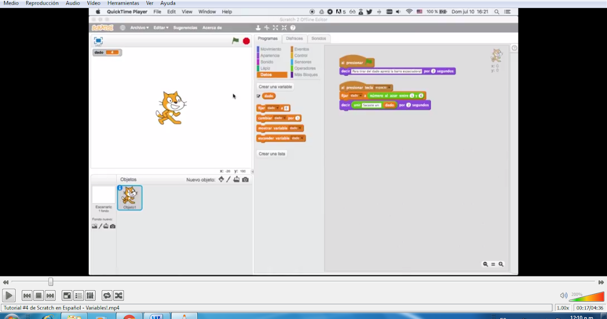 PROGRAMACIÓN EN SCRATCH : TUTORIAL 4 DE SCRATH