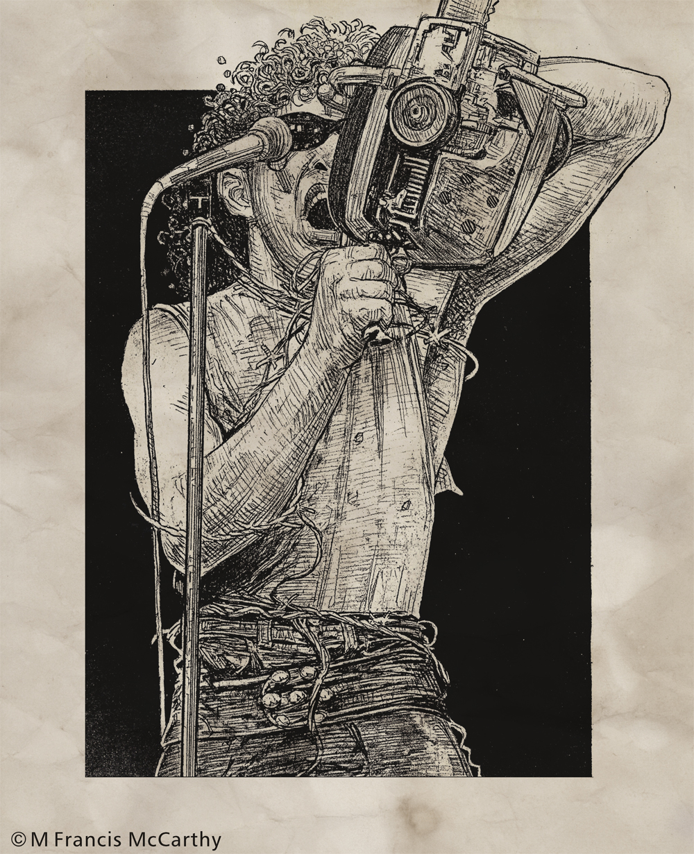 M Francis McCarthy: Drawing - Work at it