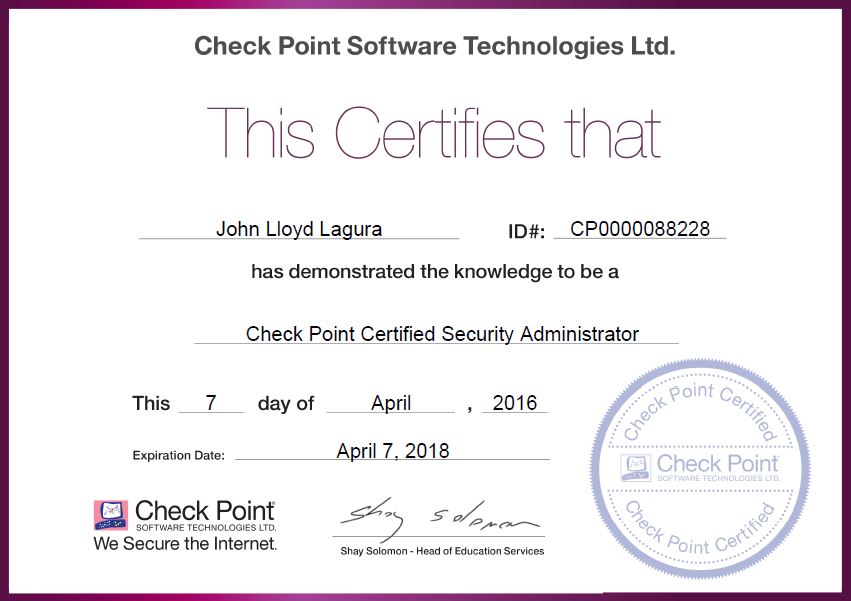 My Check Point CCSA Journal: Site-to-Site IPsec VPN between Check Point Firewall and Cisco Router
