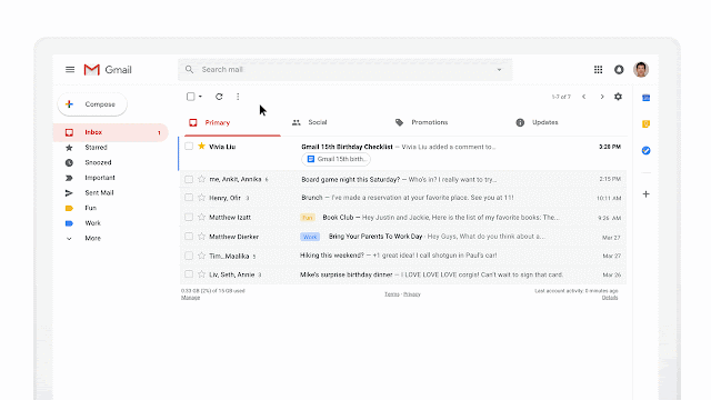 Novidades no Gmail para facilitar a sua vida Novidades no Gmail para facilitar a sua vida
