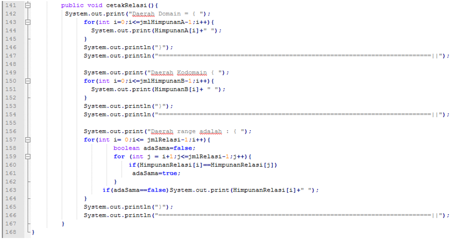Nemure no King: Program Relasi Fungsi Dengan Java