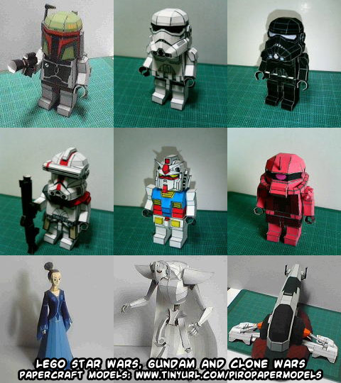 Chibi Krillin Android 18 Papercraft