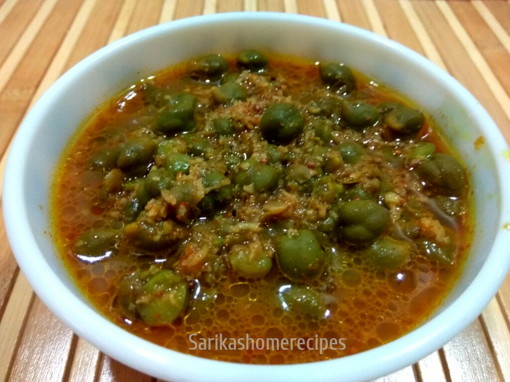 Sarika's Home Recipes: Green Harbhara Usal