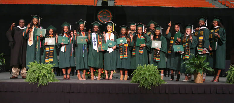 Rattler Nation: 15 FAMU student-athletes cross stage during Summer 2017 ...