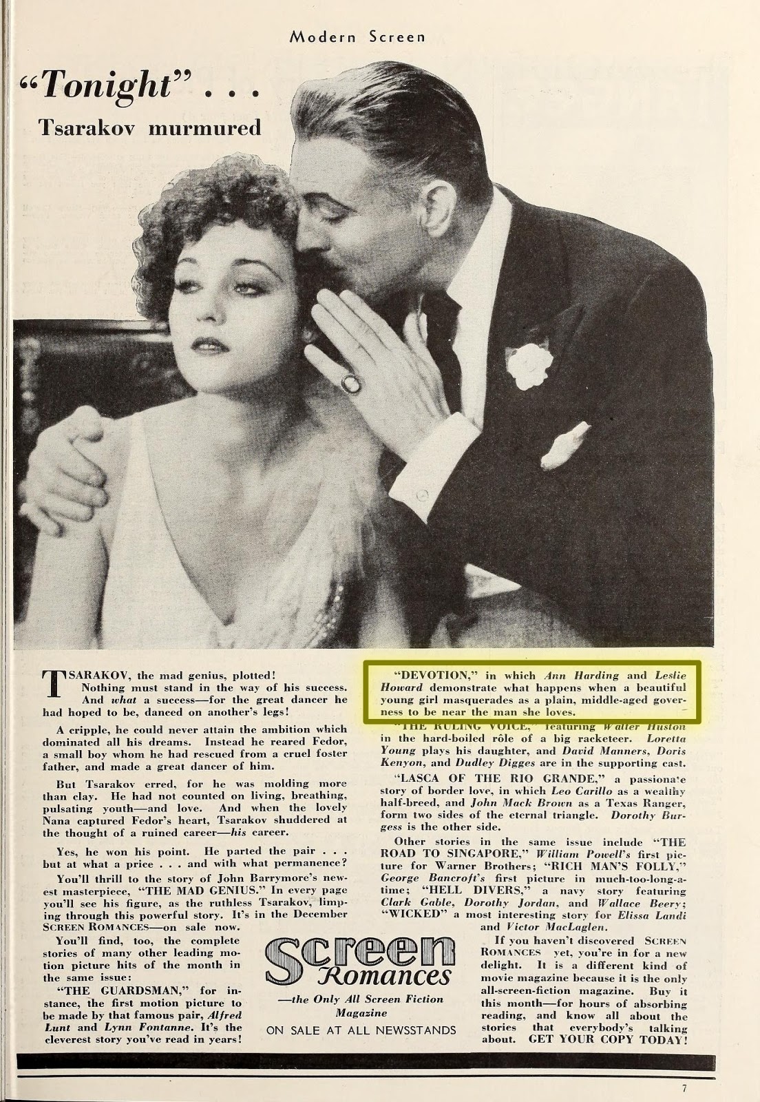 Leslie Howard: Devotion - 1931