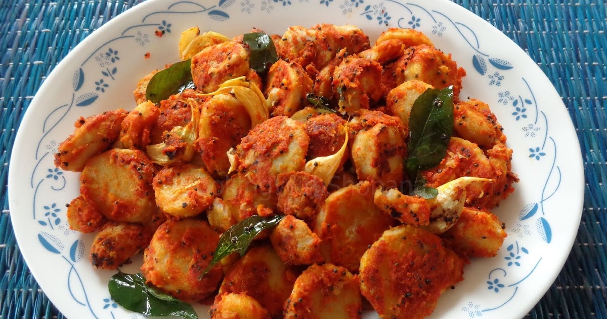 Cooking With Shobana : ALVAMANDE (COLOCASIA) FRY