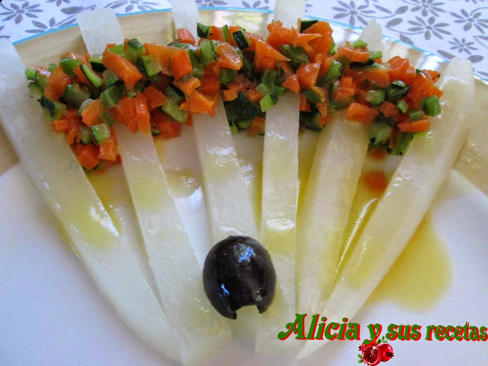 Alicia y sus recetas: NABOS EN ABANICO