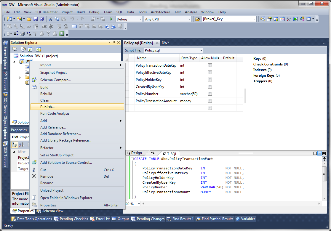 SQL Server SELECT: SQL Azure: Development Tools
