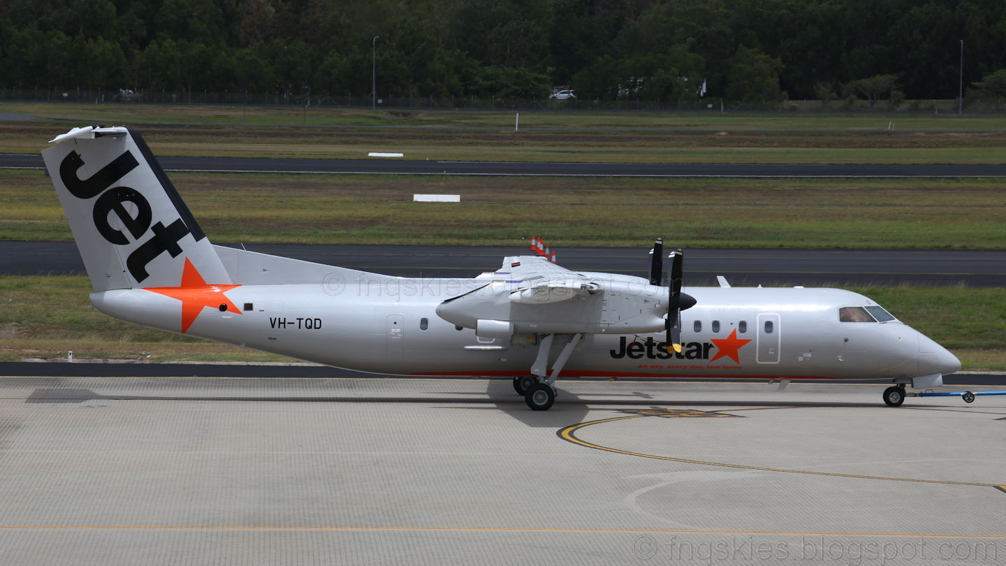 Far North Queensland Skies: Jetstar NZ Regional Dash 8 Q300 VH-TQD departs