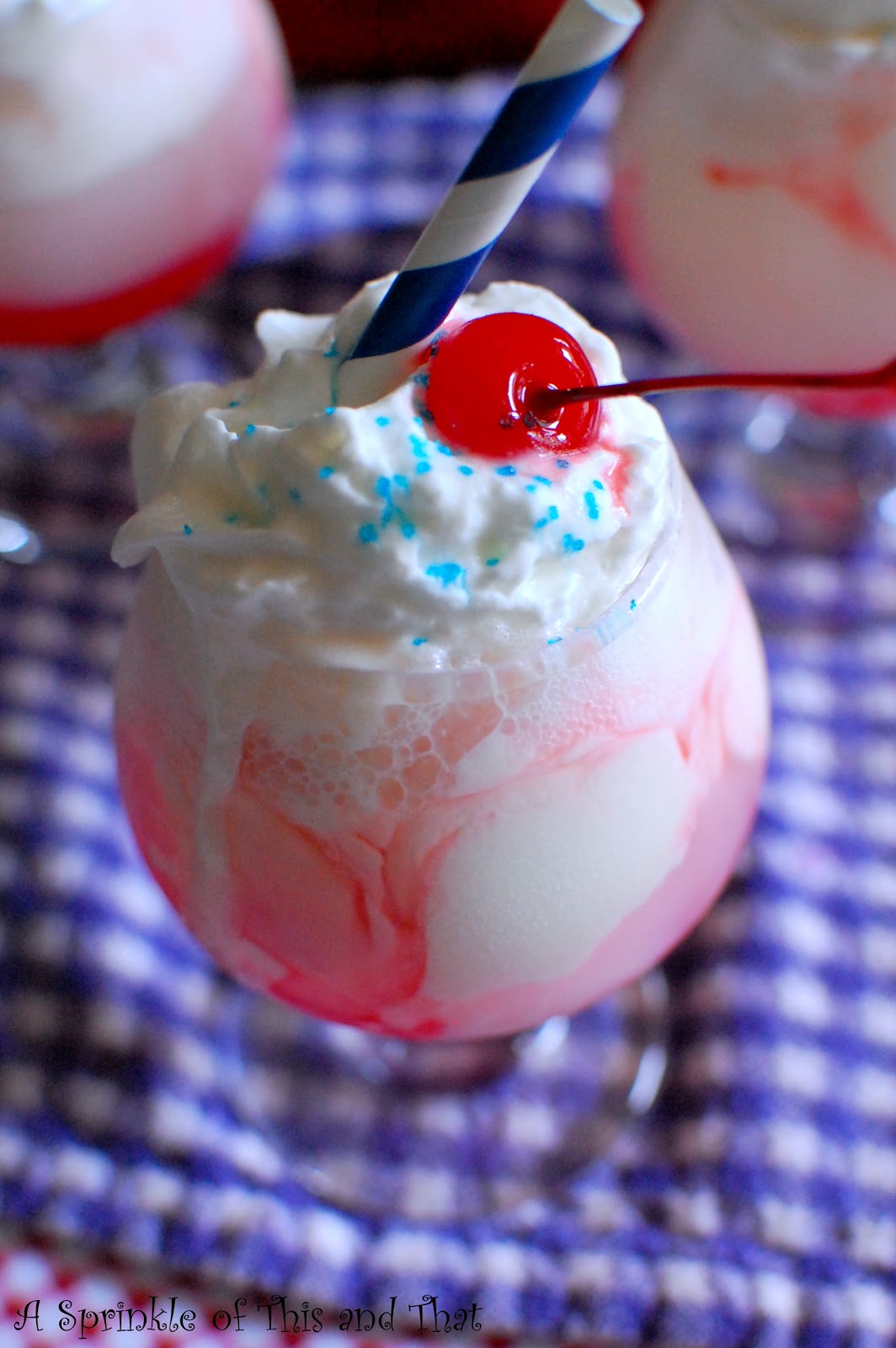 A Sprinkle of This and That: Mini Cherry Soda Floats