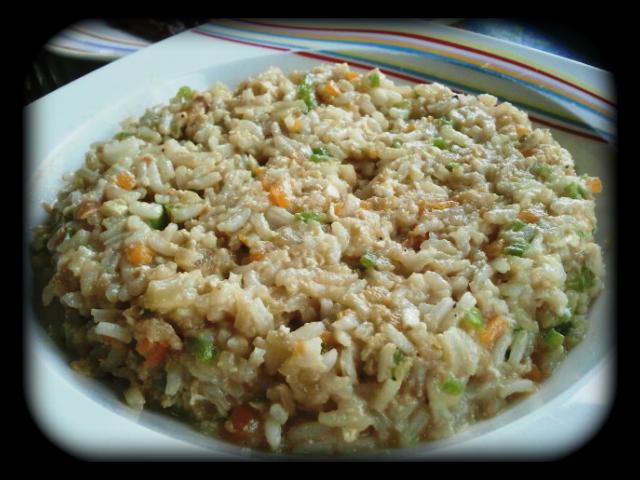 Arroz salteado con verduritas y Salsa de Soja
