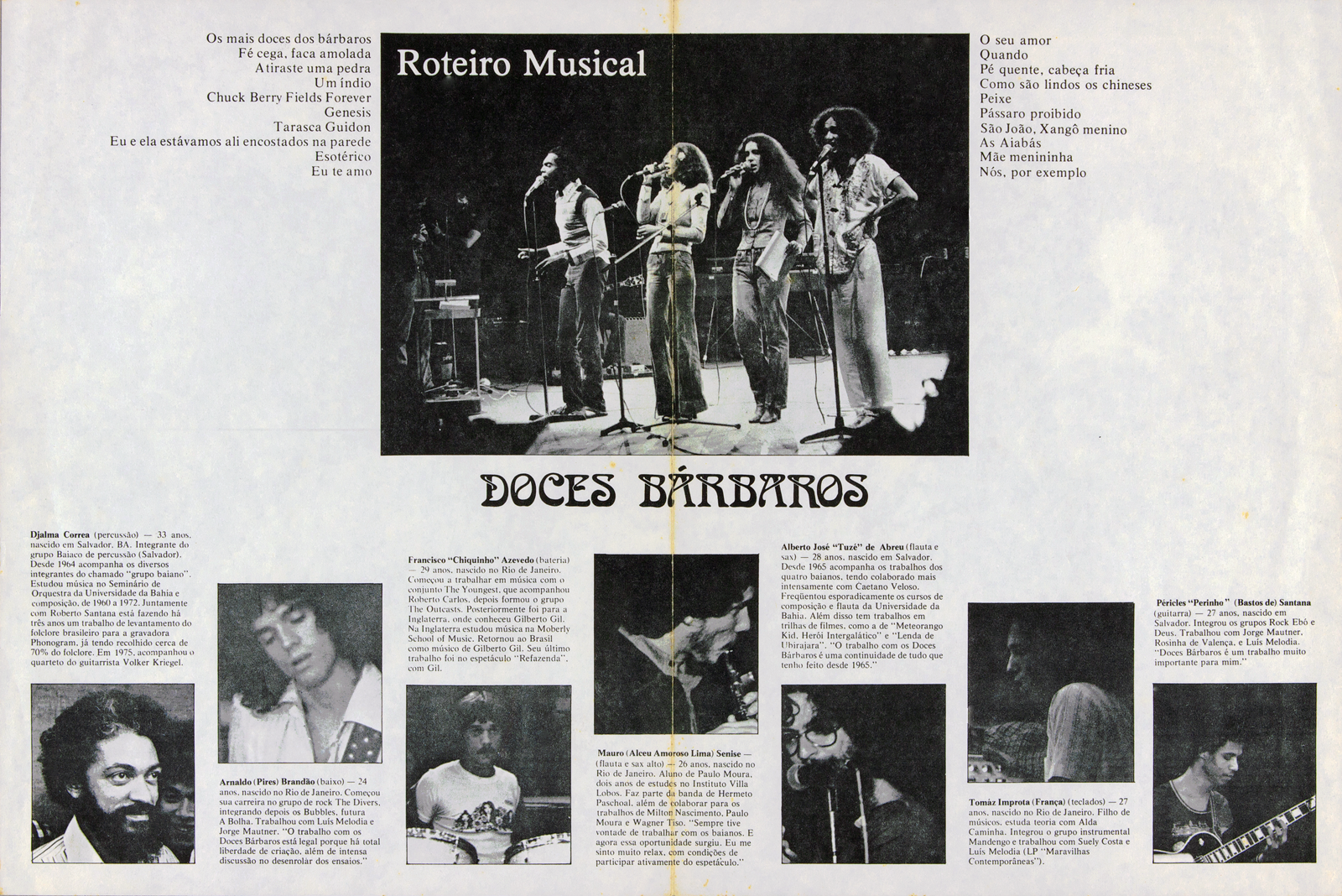 Caetano Veloso ...en detalle.: 1976 - DOCES BÁRBAROS