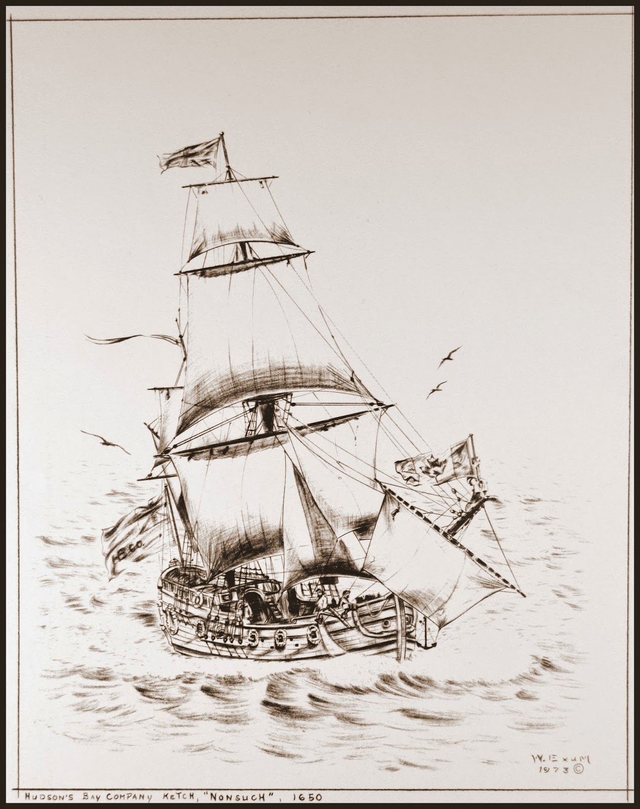 CWO4 W. L. Exum Artwork : Tall Ships