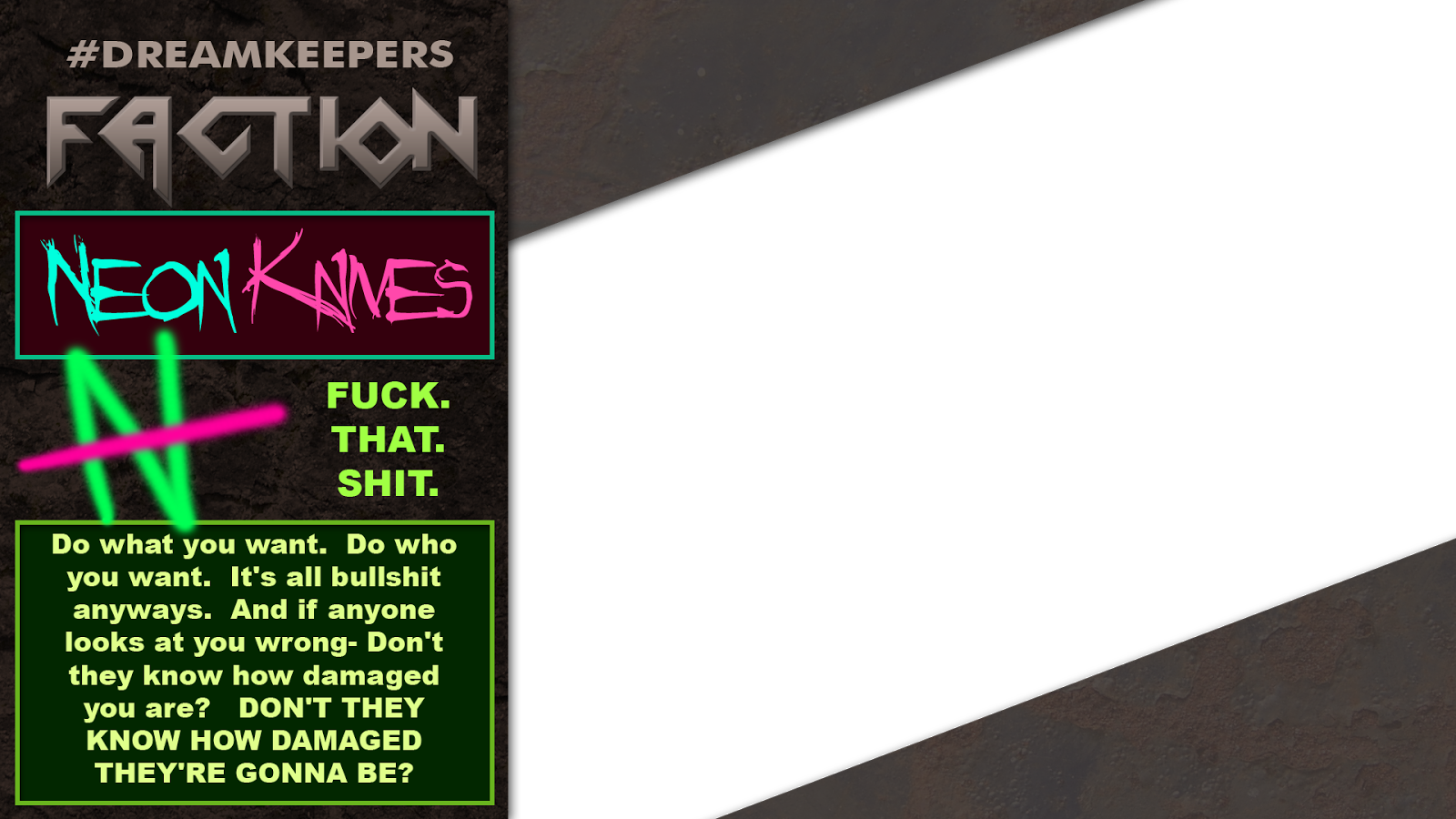 Vivid Creations with Dave and Liz: Faction Contest: Visual assets