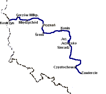 Mapy szlaków rowerowych: Warta i Nadwarciański Szlak Rowerowy