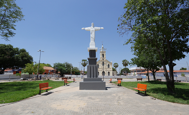 Blog do Sabá: Obras da Praça São José em Timon estão 90% concluídas