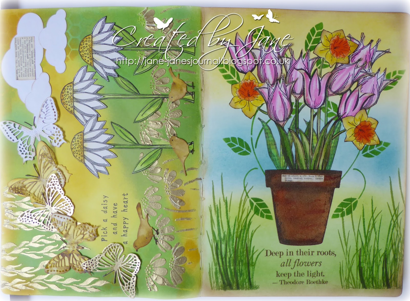 Jane's Journal: A pot of spring flowers