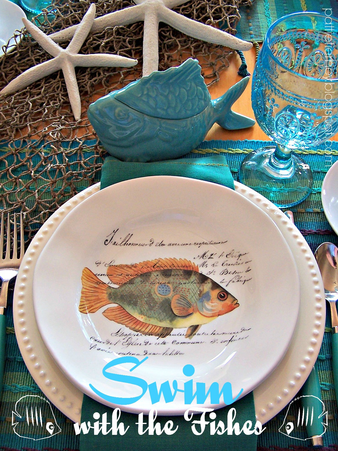 Olla-Podrida: Swim with the Fishes Tablescape