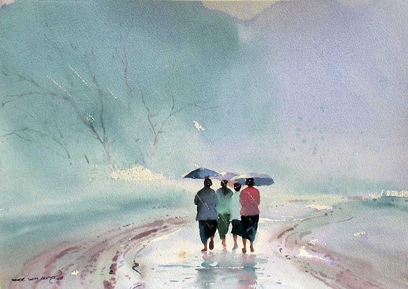 Myoe Win Aung, 1972 | Watercolour painter | Tutt'Art@ | Pittura ...