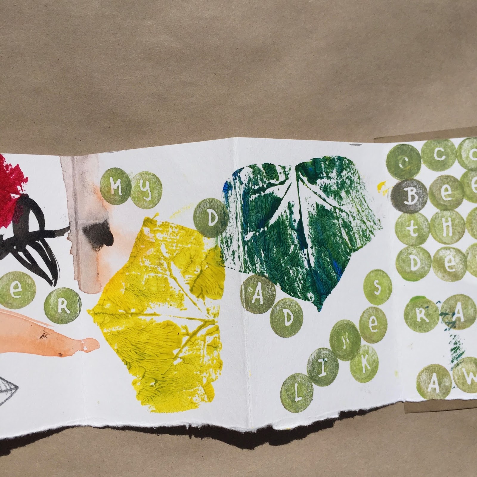 Doodlebug Dabblings: creating a fold out nature book