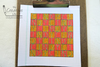 Cindy deRosier: My Creative Life: Graph Paper Grid Name Art