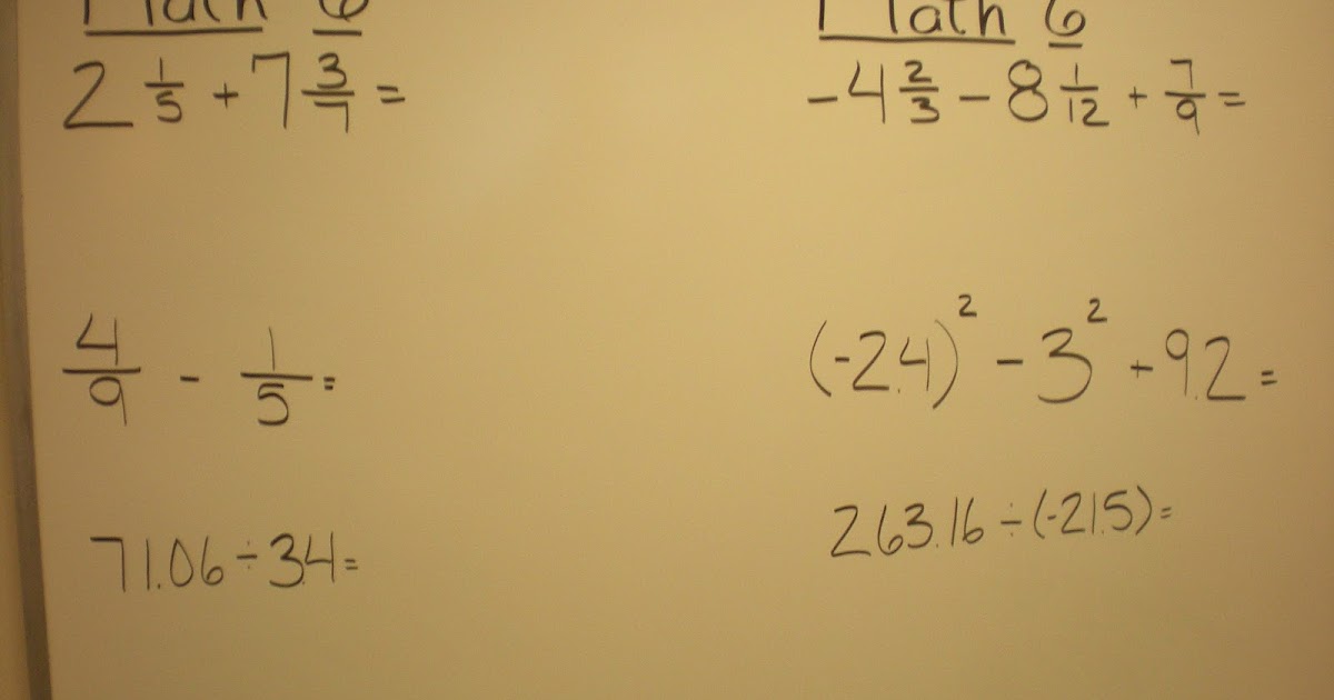 Mr. Giomini's Mathematics Blog: Day 25: Math 6 - Topic Two Post-test ...